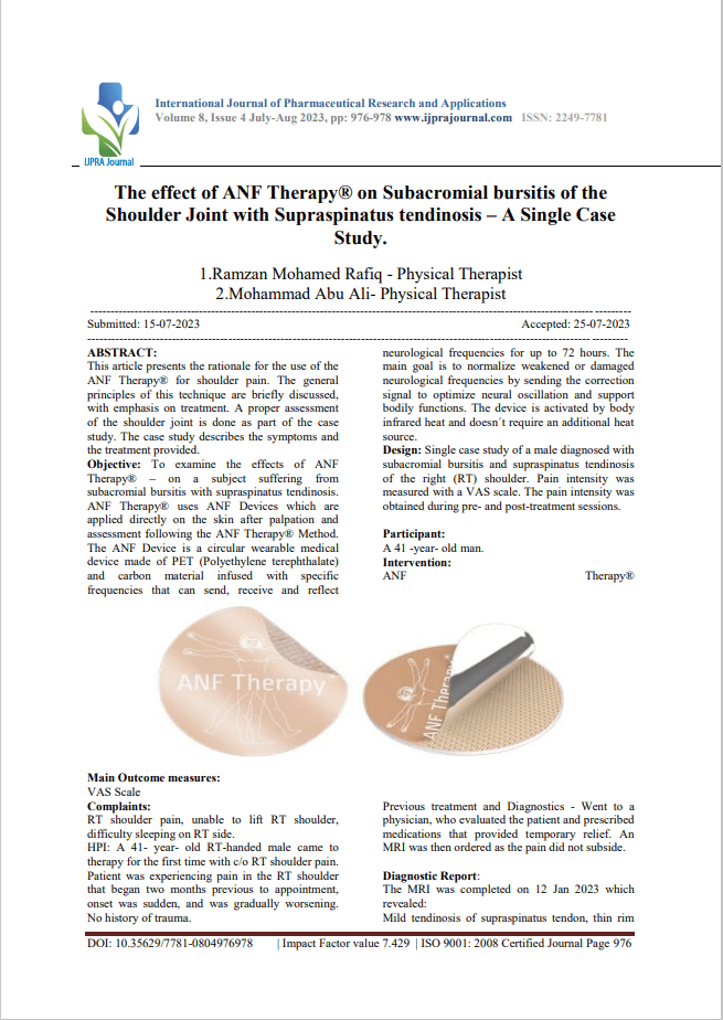 ANF Therapy® Studies and Research